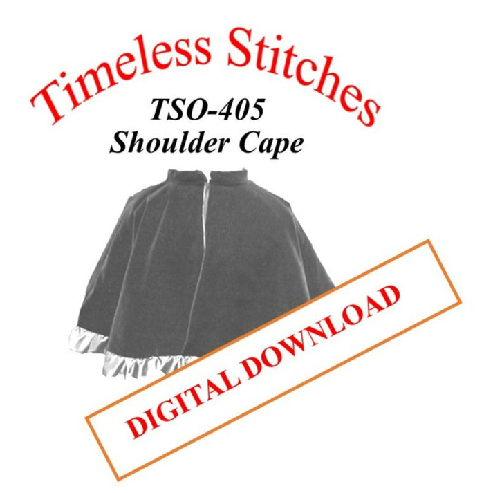 TSO-405 Shoulder Cape Sewing Pattern, Cape Capelet DIGITAL DOWNLOAD ...