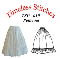 TSU-010 Petticoat Sewing Pattern, 19th Century Underpinning Pattern ...