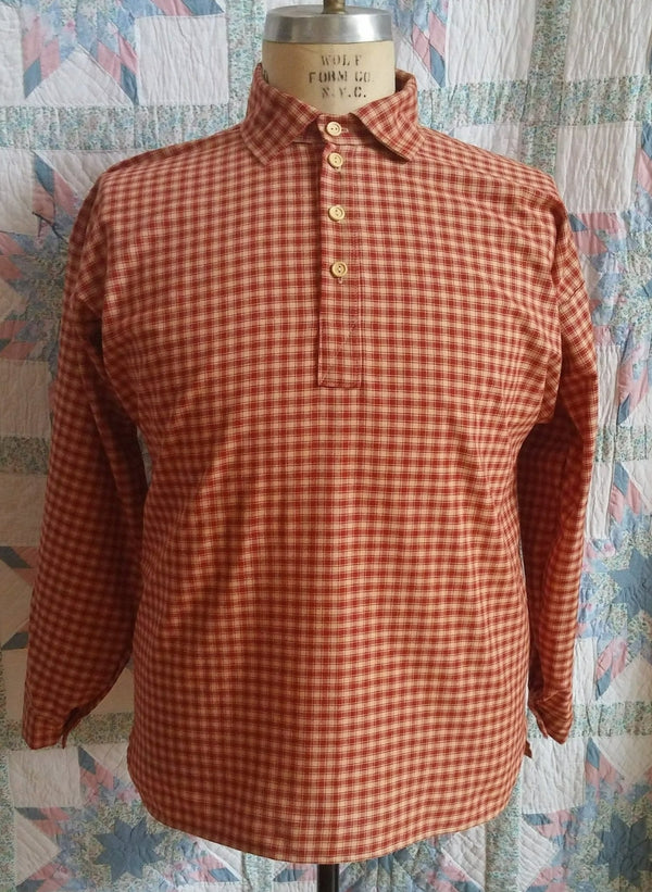 19th Century Basic Civilian Mens and Boys Shirt with fold over collar ...